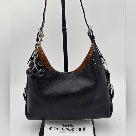 Coach | Bags | Coach Cargo Shoulder Bag W Rivets Black Ct722 | Poshmark